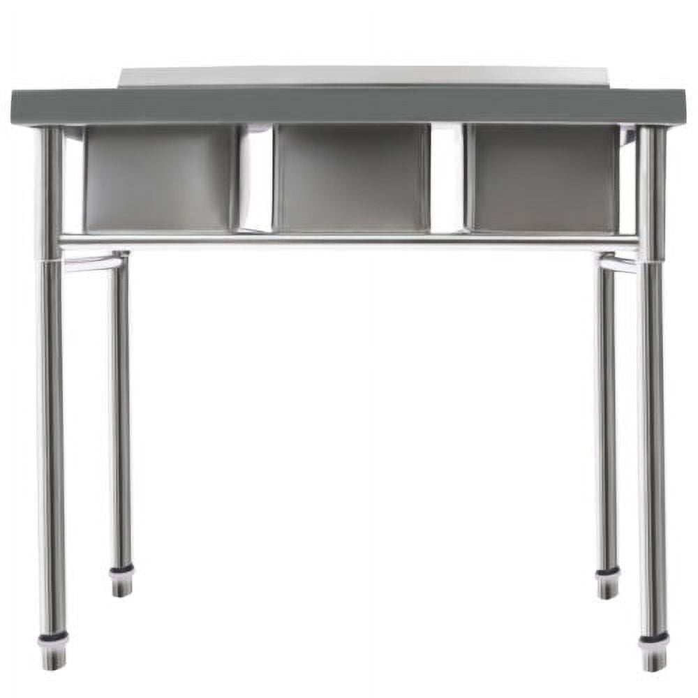 Commercial Sink Bowl Kitchen Catering Prep Table+3 Compartment ...