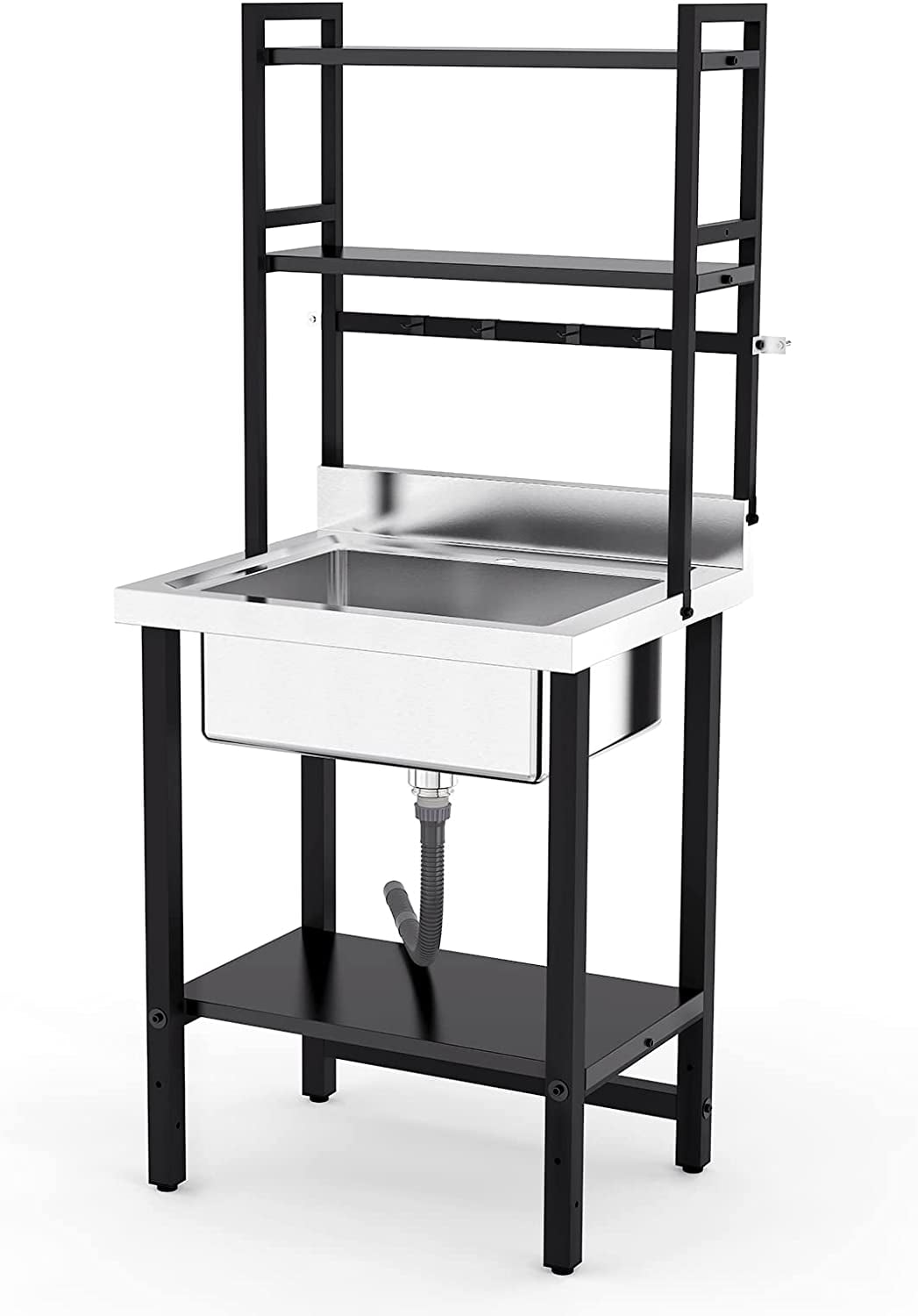 Commercial Sink, Stainless Steel Sink with Three-layer Adjustable ...
