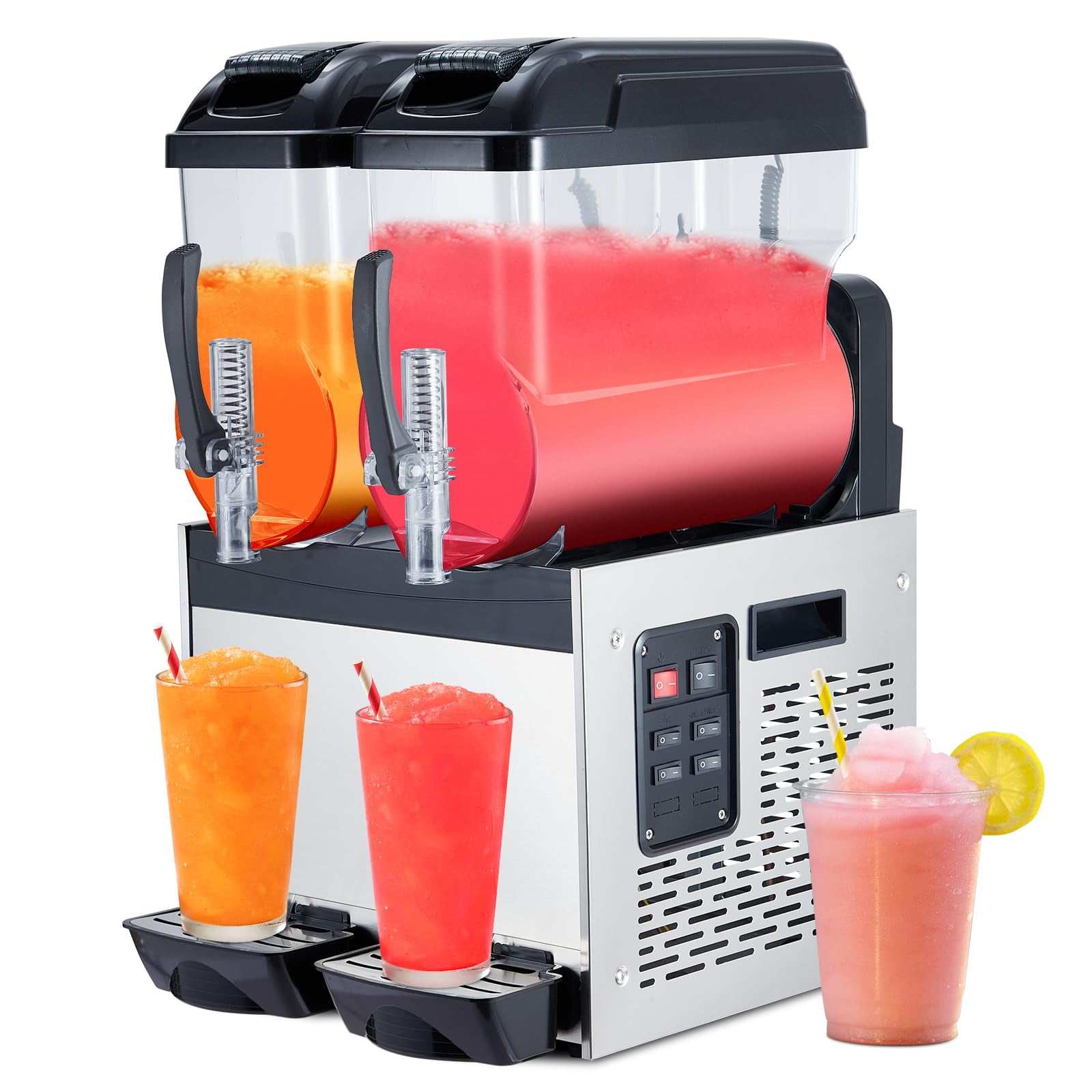 Commercial Slushy Machine,700W 12L Double Tank Frozen Drink Margarita ...