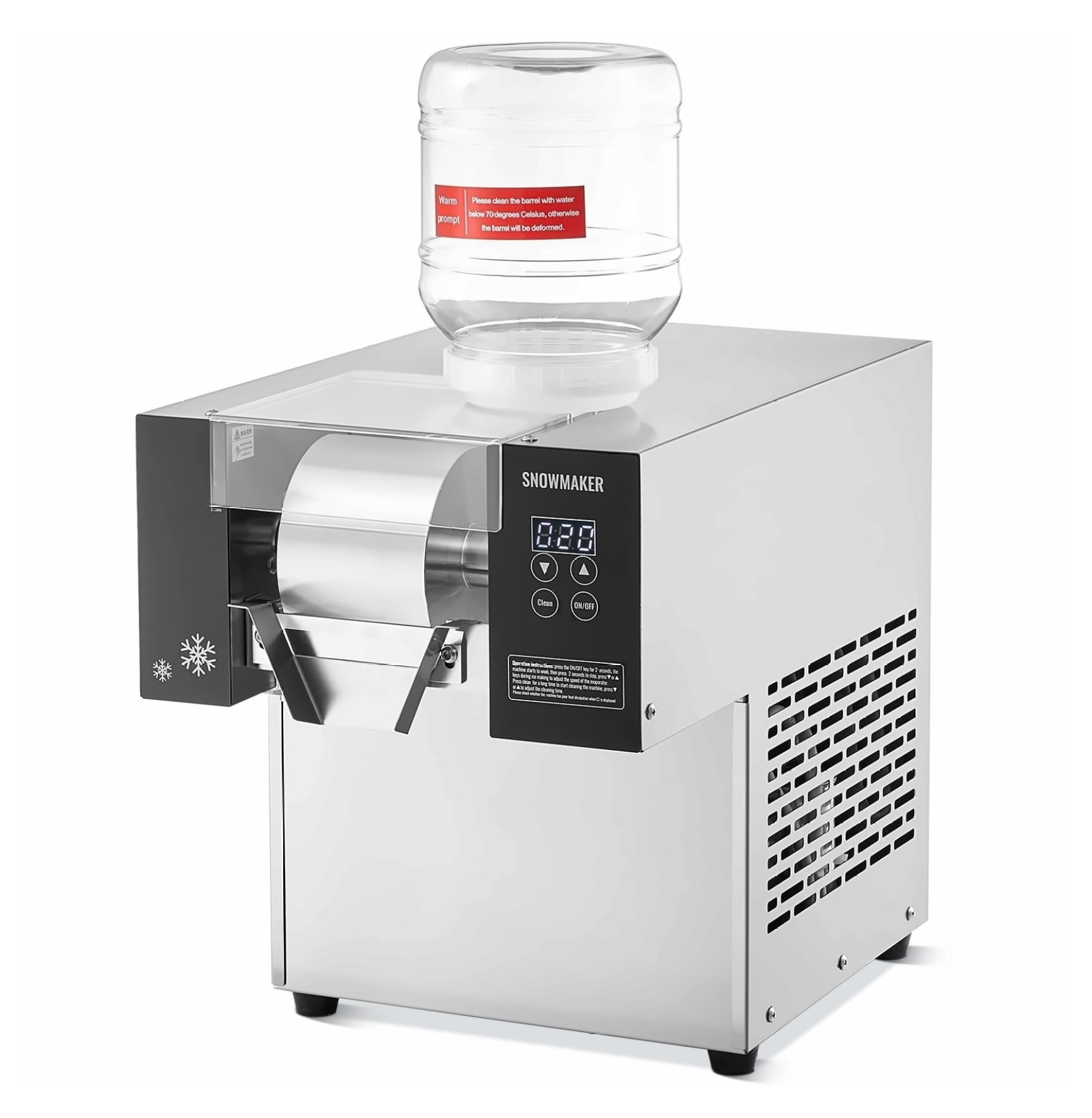 Commercial Snowflake Ice Machine 276LBS/24H, Stainless Steel, Air ...