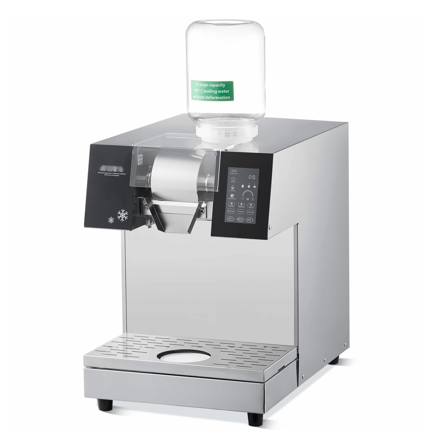 Commercial Snowflake Ice Machine 529LBS/24H, Stainless Steel Ice Cream ...