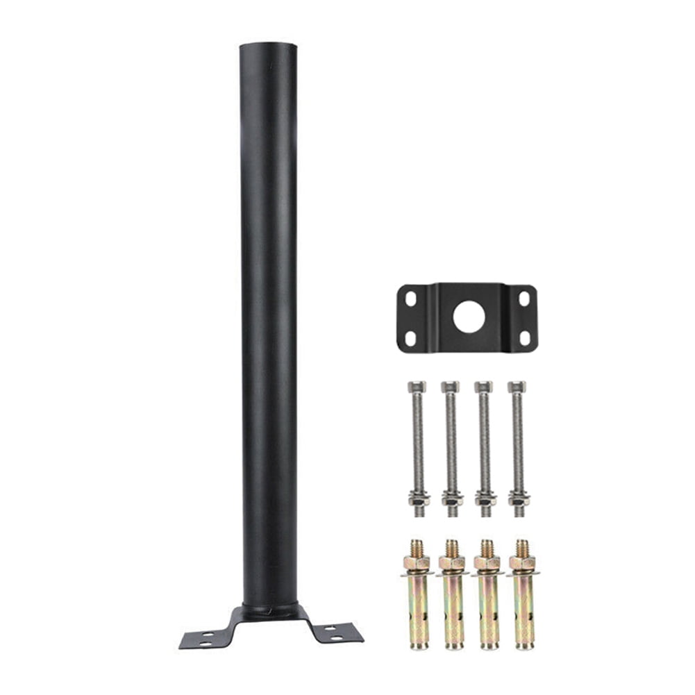 Commercial Solar Street Light Mounting Pole, Outdoor 50cm Black Steel ...