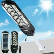 Solar Street Lights, 6500K 10000LM Outdoor Commercial Parking Lot Light ...