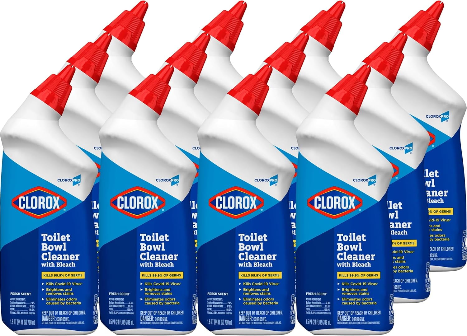 Commercial Solutions, Clorox Manual Toilet Bowl Cleaner with Bleach ...