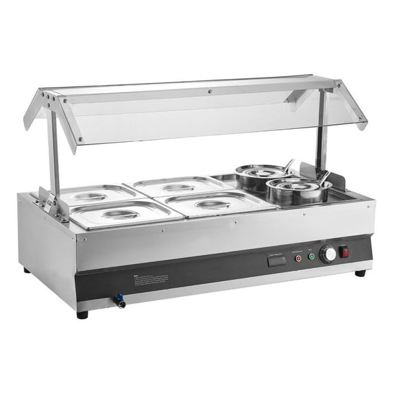 Commercial Soup Warmer Station - 2 Pots & 4 Pans - 1500W Electric ...