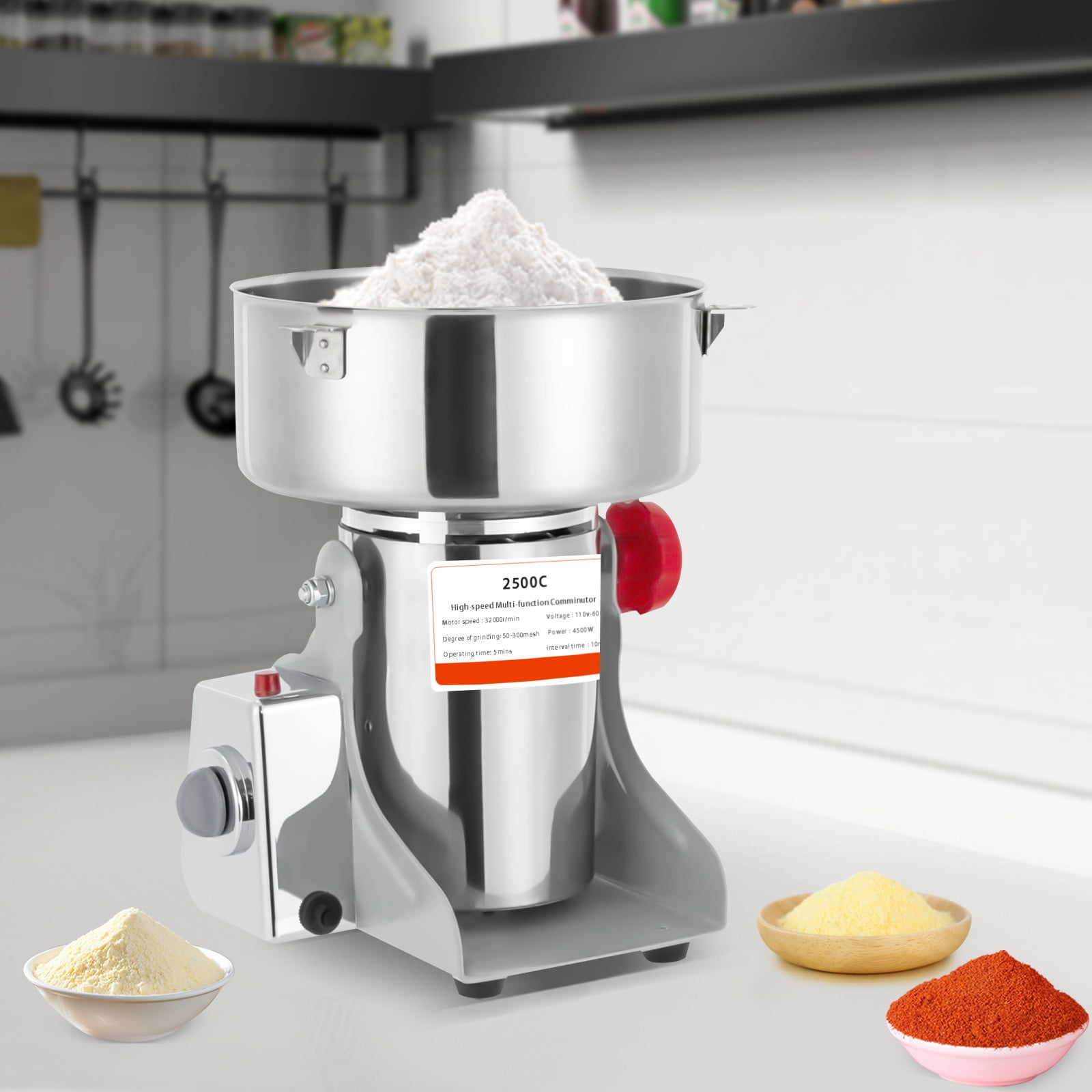 Commercial Spice Grinder Electric Grain Mill Grinder High Speed ...