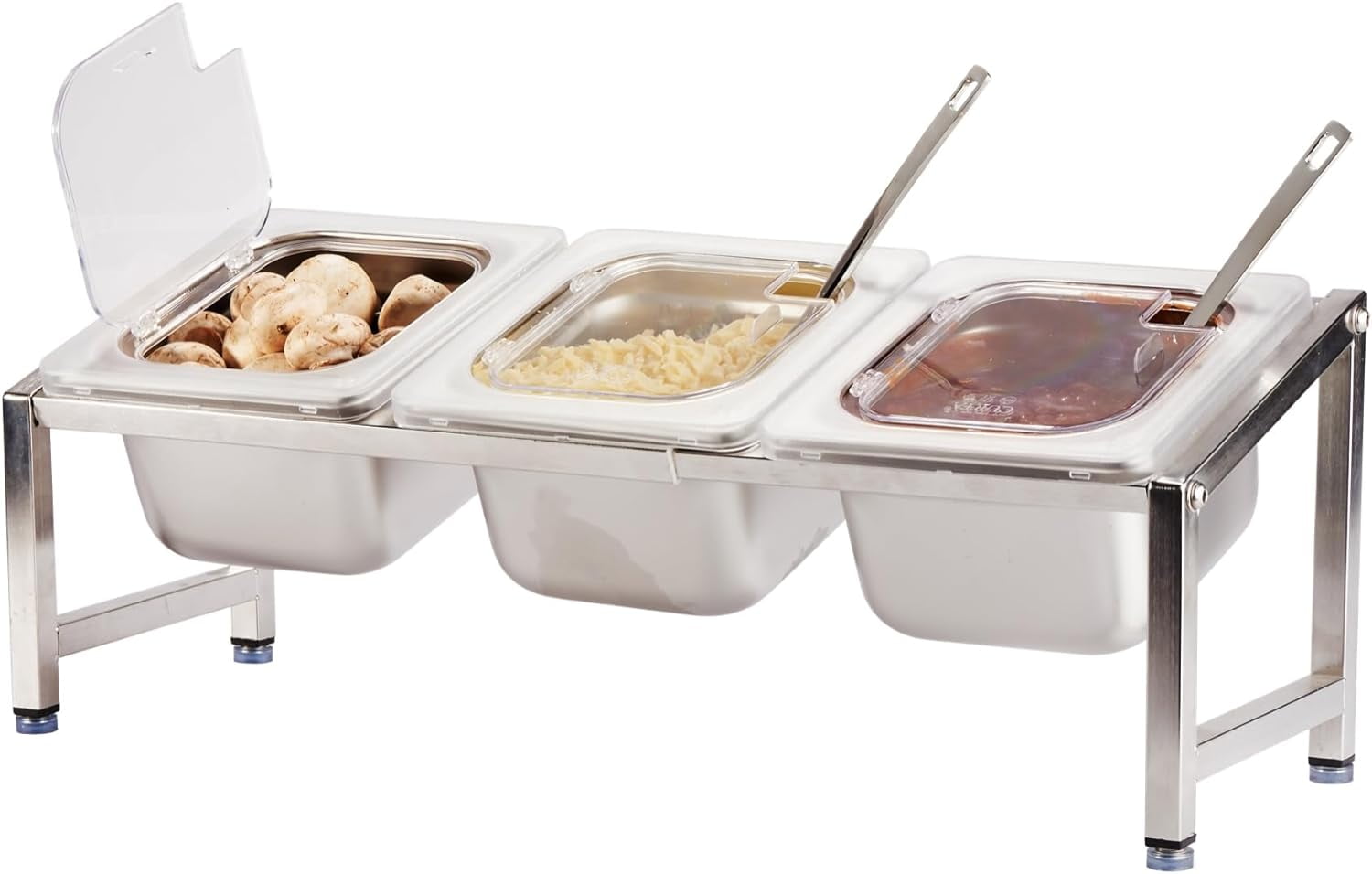 Commercial Spice Rack Set, NSF Certified, 18/8 Stainless Steel Inclined ...