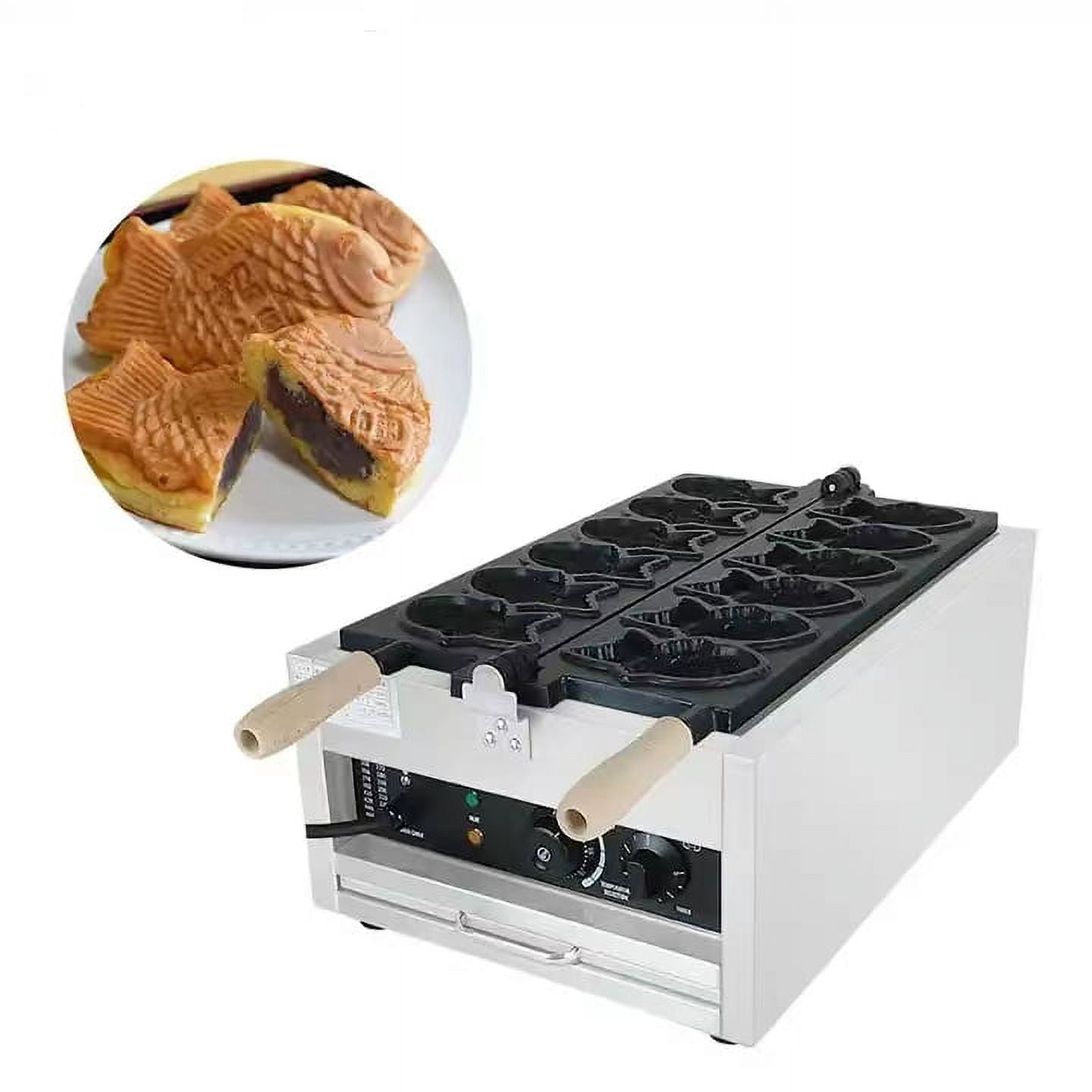 Commercial Stainless Steel Electric Ice Cream 6 Fish Shaped Waffles ...