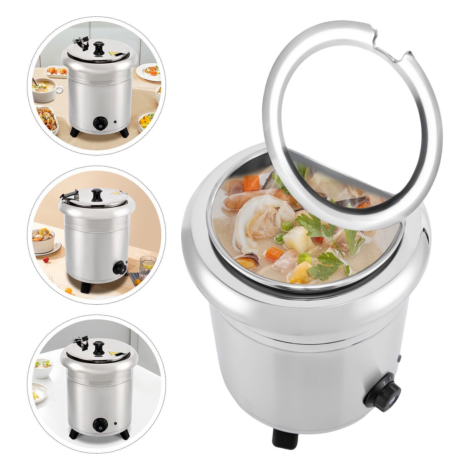Commercial Stainless Steel Electric Soup Warmer Soup Kettle 30-85℃/86 ...