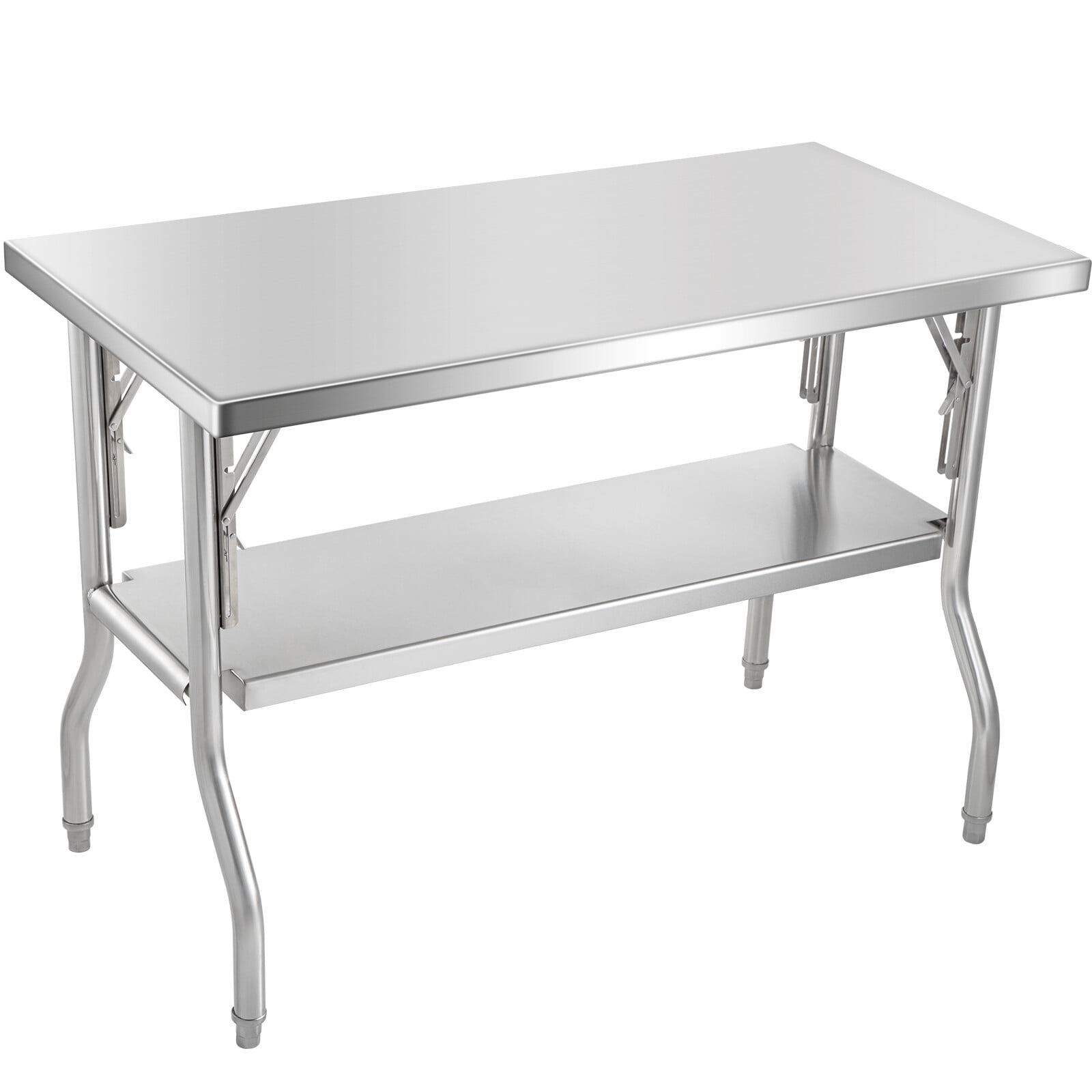 Commercial Stainless Steel Folding Work Prep Tables Open Kitchen 48x24 ...