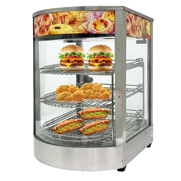 Commercial Stainless Steel Food Warmer 3 Tier Countertop Food Display ...