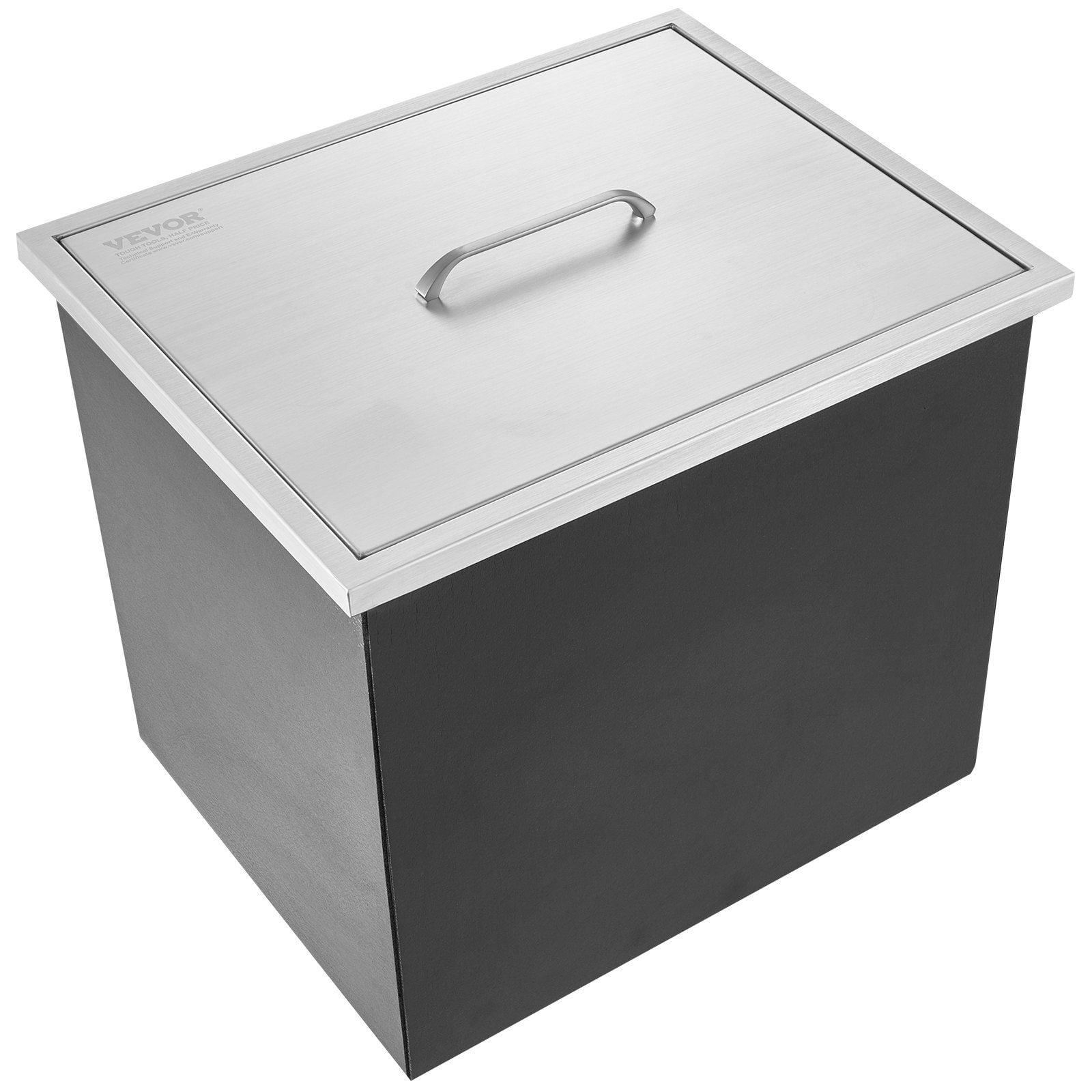 Commercial Stainless Steel Ice Bin, 40QT Ice Chest with Cover & Drain ...