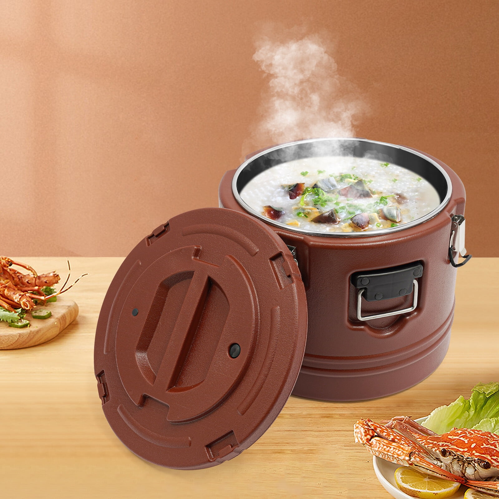 Commercial Stainless Steel Soup Container, Brown, Good Sealing, 30L ...