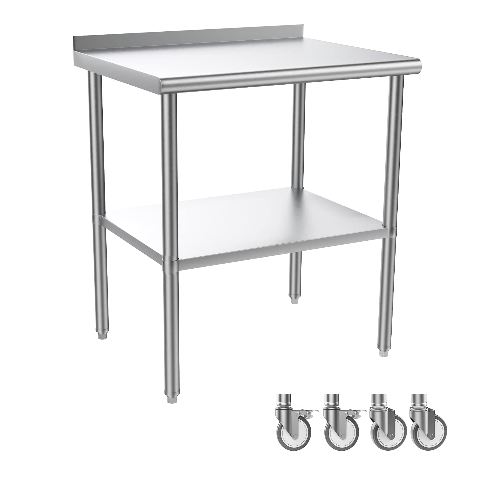 Commercial Stainless Steel Table 30x24, Heavy Duty Workstation with ...