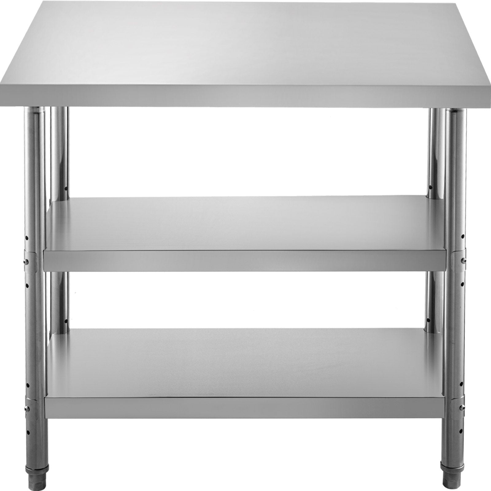 Commercial Stainless Steel Work Table, 48" x 18" x 33" Heavy Duty Prep ...