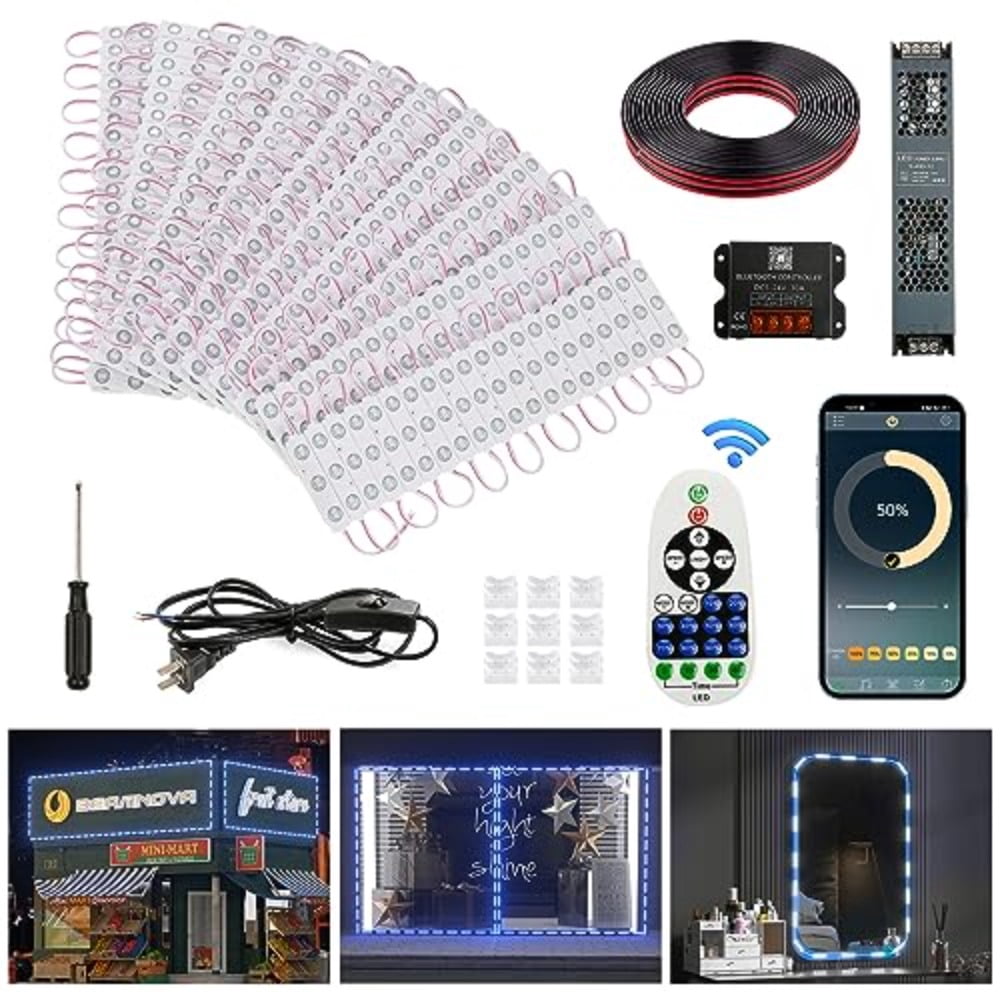 Commercial Storefront Lights Kit Remote or tooth App Control AC 120V to ...