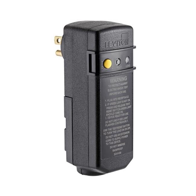 Commercial Thermoplastic GFCI Plug - 5-15R 3 Wire, Black - Walmart.com