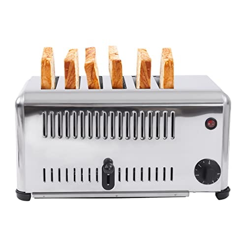 Commercial Toaster, Stainless Steel 6 Slice Toaster Machine 1680w ...