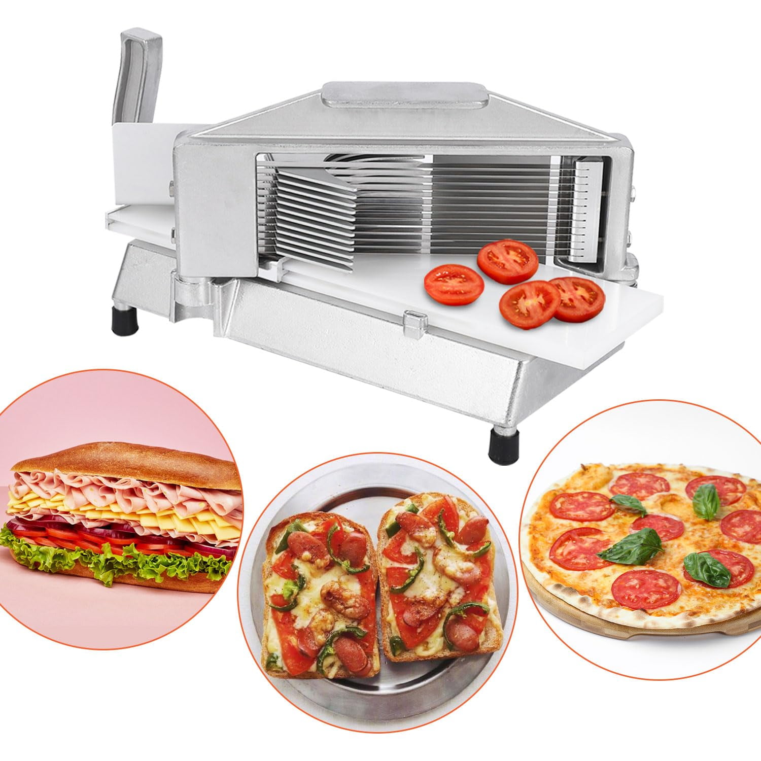 Commercial Tomato Slicer 3/16" Heavy Duty Tomato Cutter Stainless Steel ...