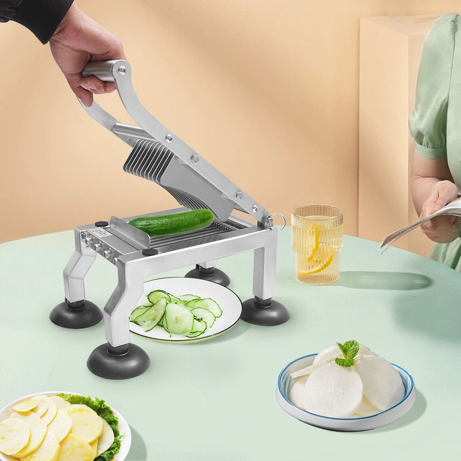 Commercial Tomato Slicer Manual Cutter Vegetable Slicing Machine ...