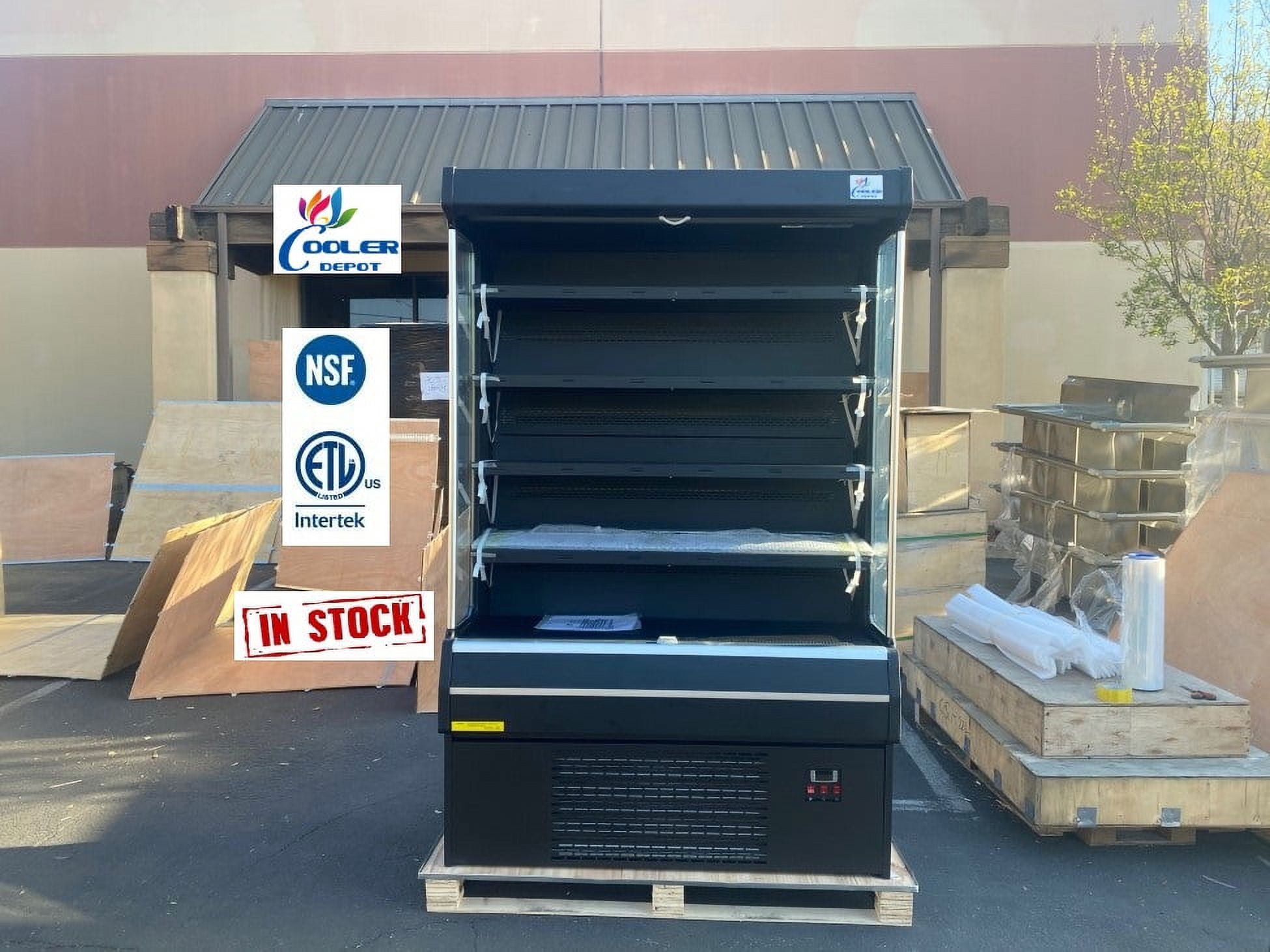 Commercial Upright Open Air Curtain Merchandiser Refrigerator Cooler ...