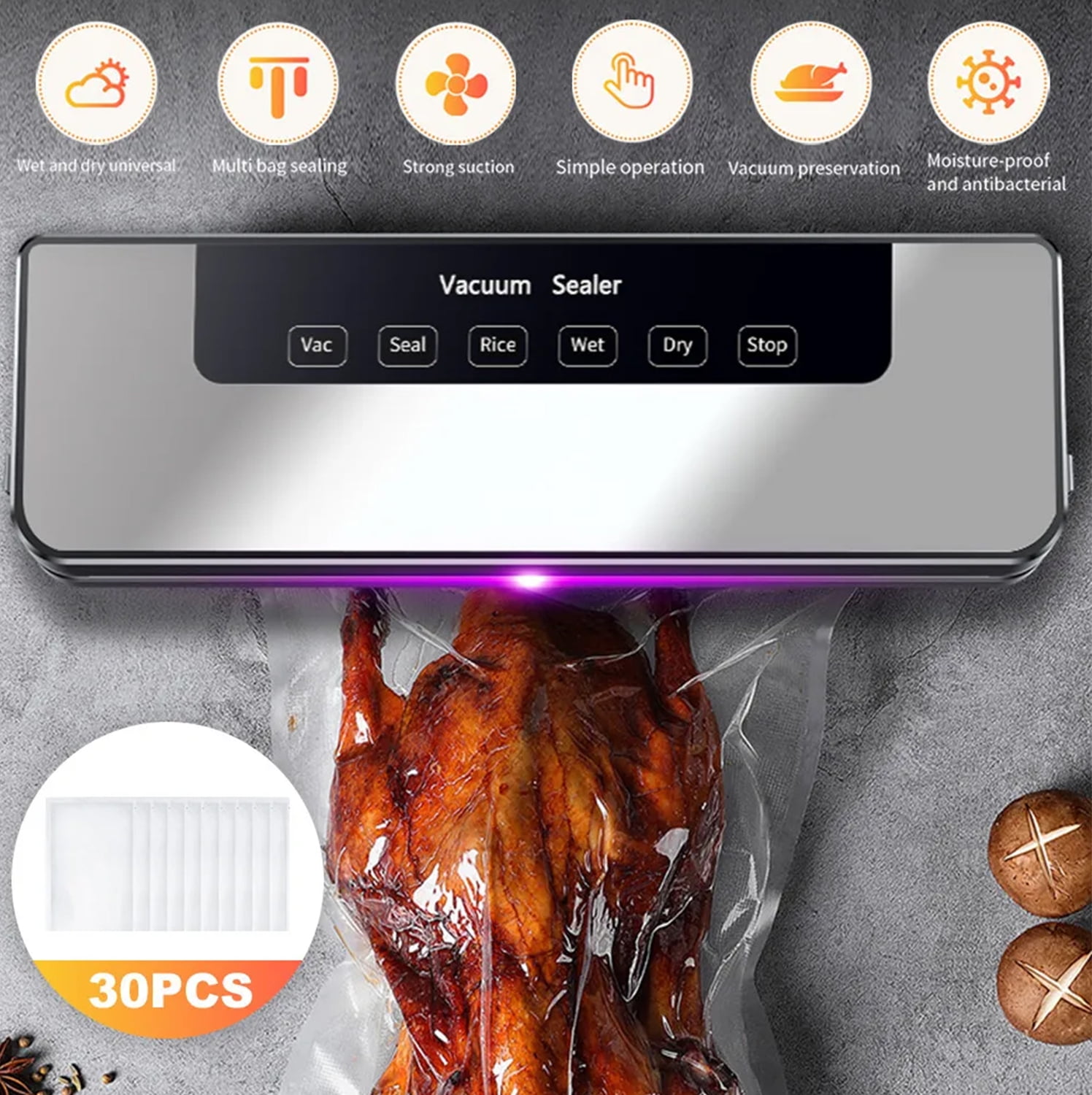 "XEENSO Commercial Vacuum Sealer Machine, Food Saver System With Free ...