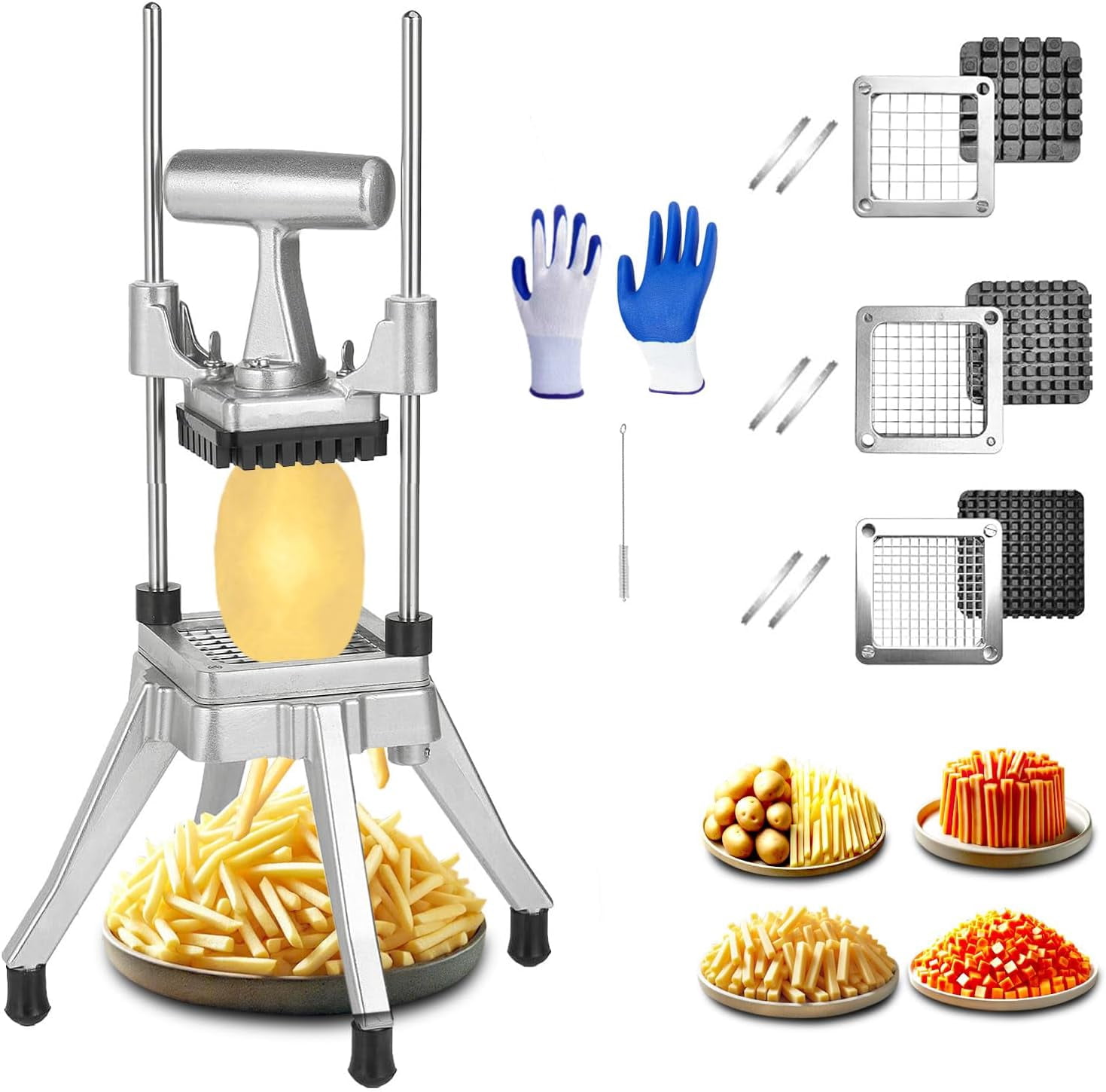 Commercial Vegetable Chopper & French Fry Cutter Stainless Steel ...