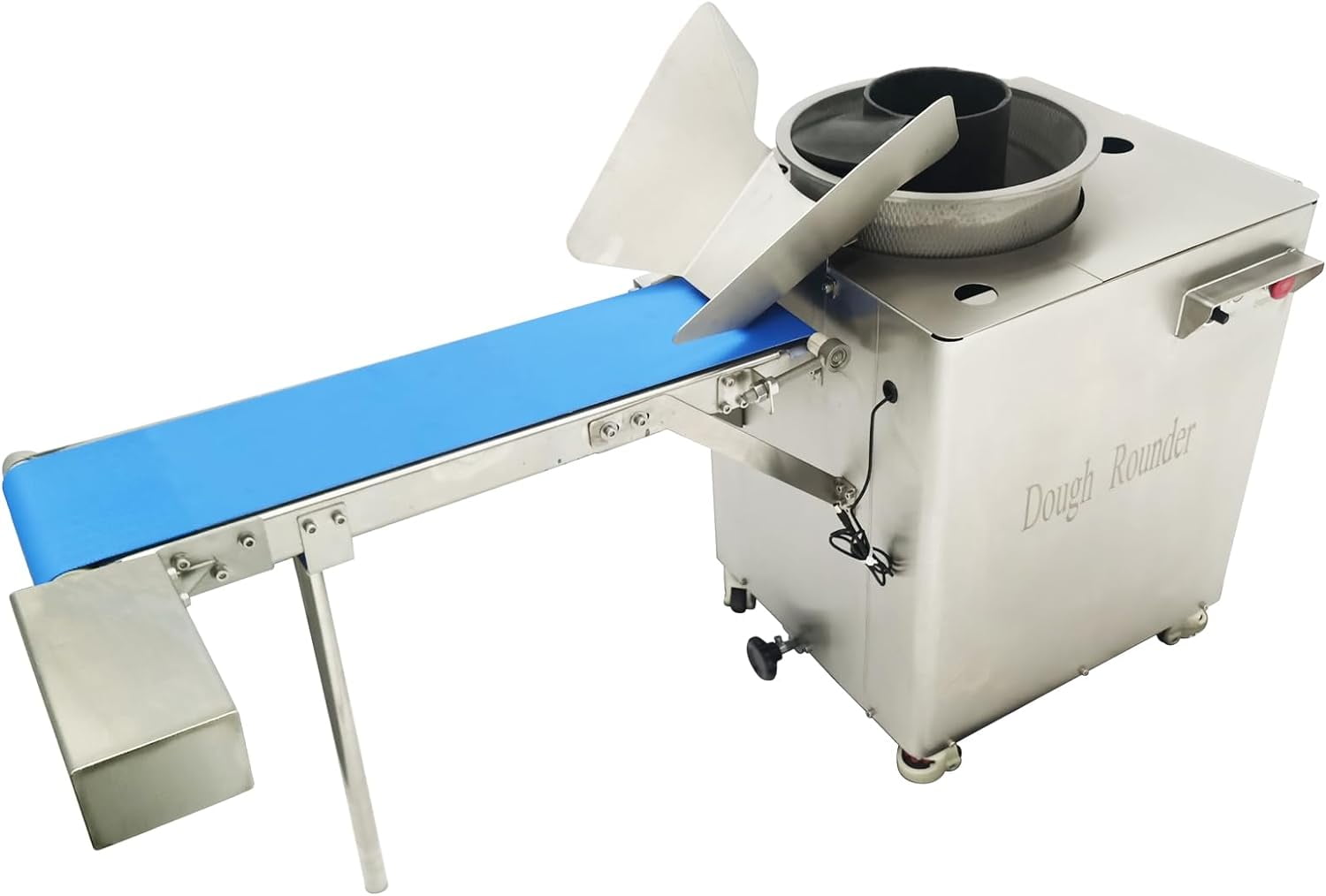 Commercial Vertical Screw Electric Dough Rounder with Conveyor Belt ...