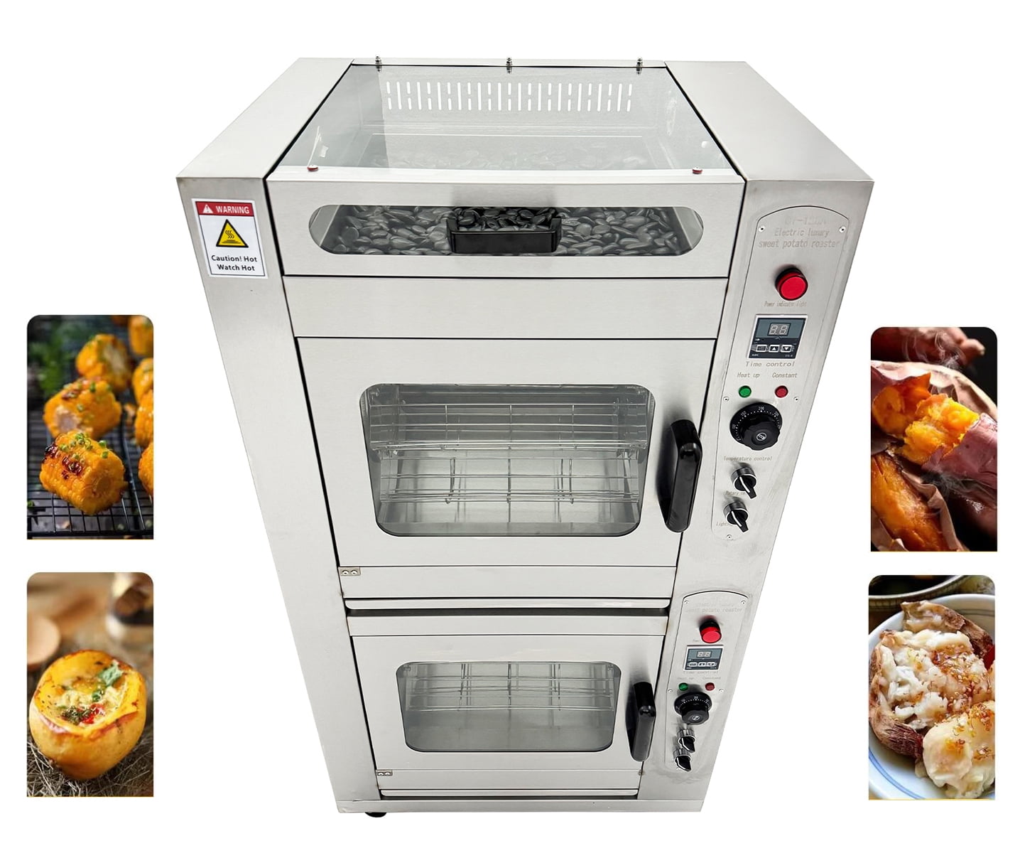 Commercial Volcanic Stone Sweet Potato Roaster Oven Corn Rotary Oven ...