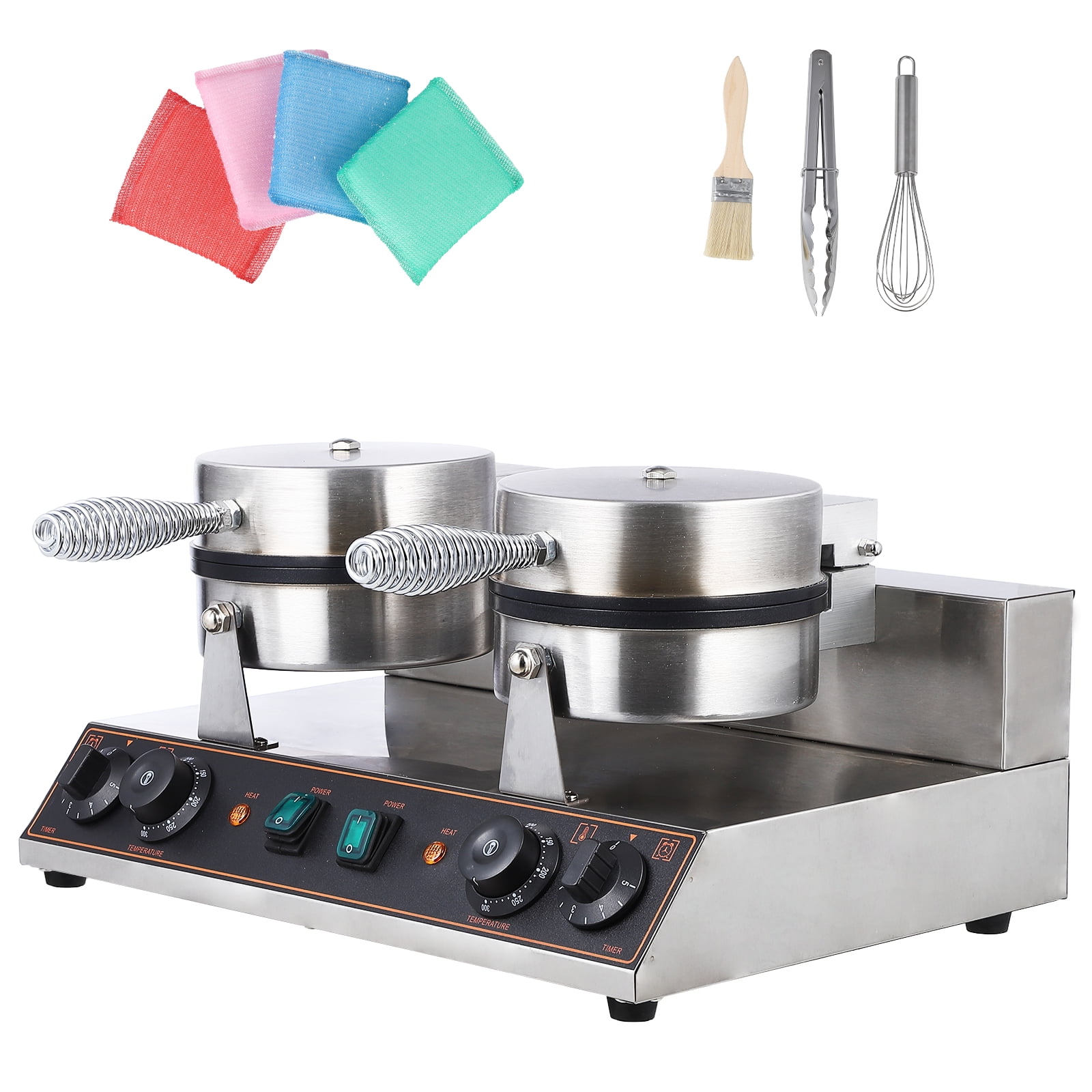 Commercial Waffle Cone Maker 1200W 110V Stainless Steel Electric Ice ...
