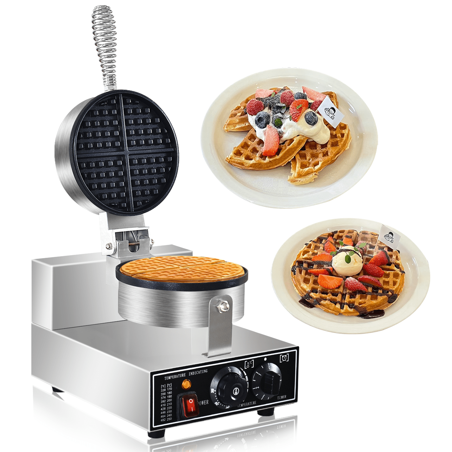 Waffle Commercial Electric Mini Waffle Makers, Stainless Steel ...
