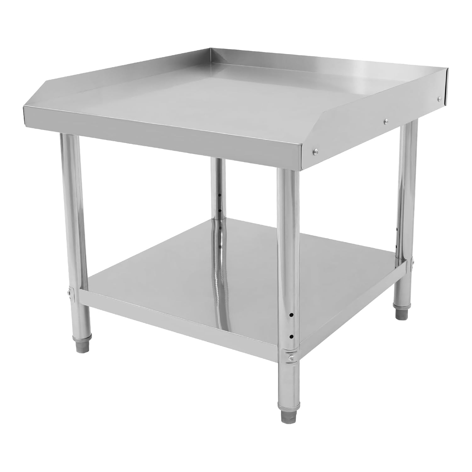 Commercial Work Table 2-Tier Stainless Steel Prep Table with Backsplash ...