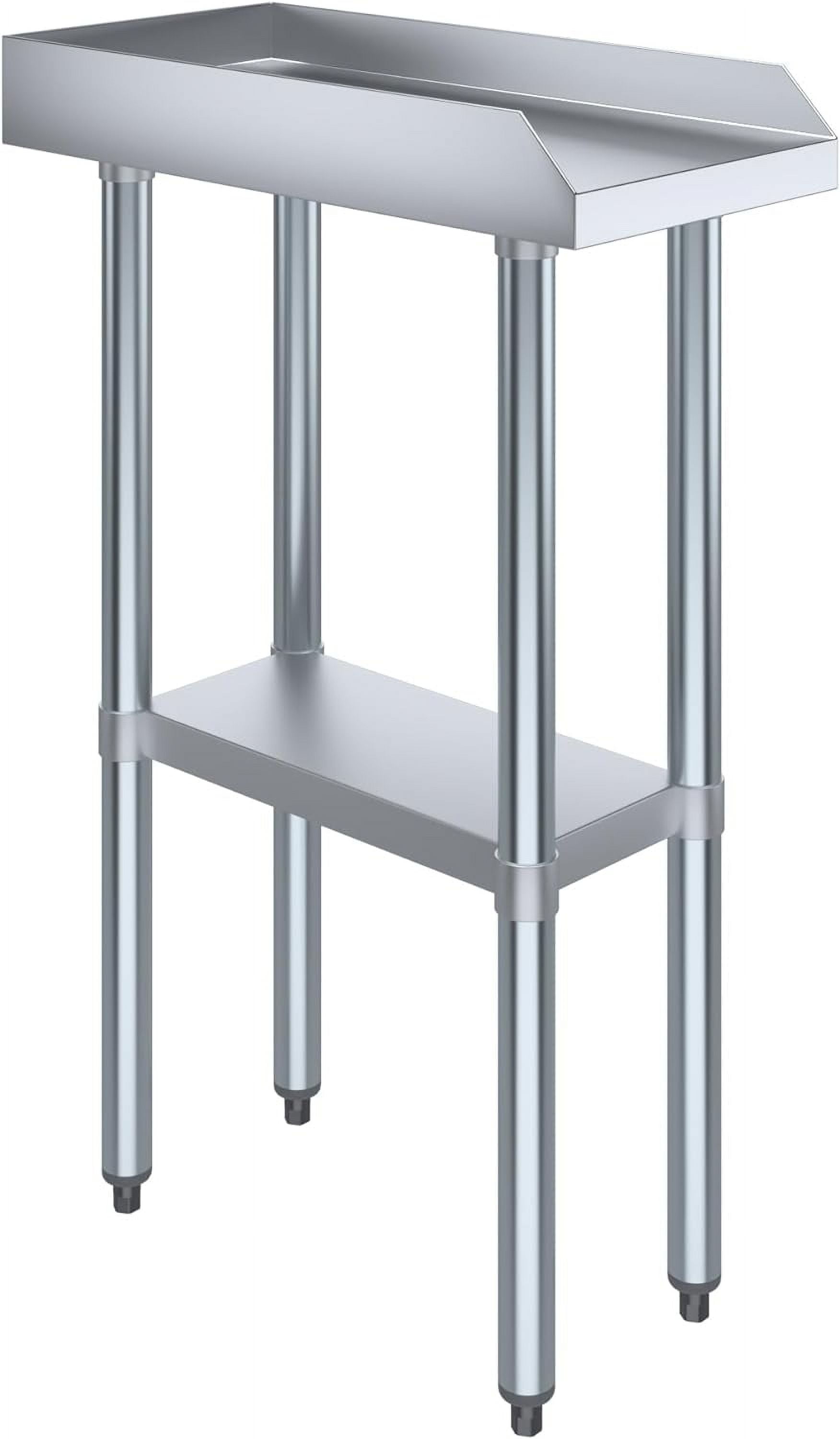 Commercial Work Table with Backsplash and Sidesplashes | Height 35 ...