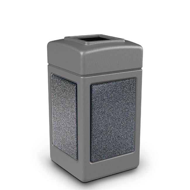 Commercial Zone 720348K 42 gal StoneTec Open-Top Square Waste Container ...
