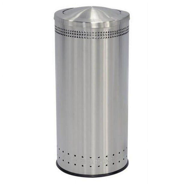 Commercial Zone Precision Imprinted 360 Stainless Steel Trash Can with ...