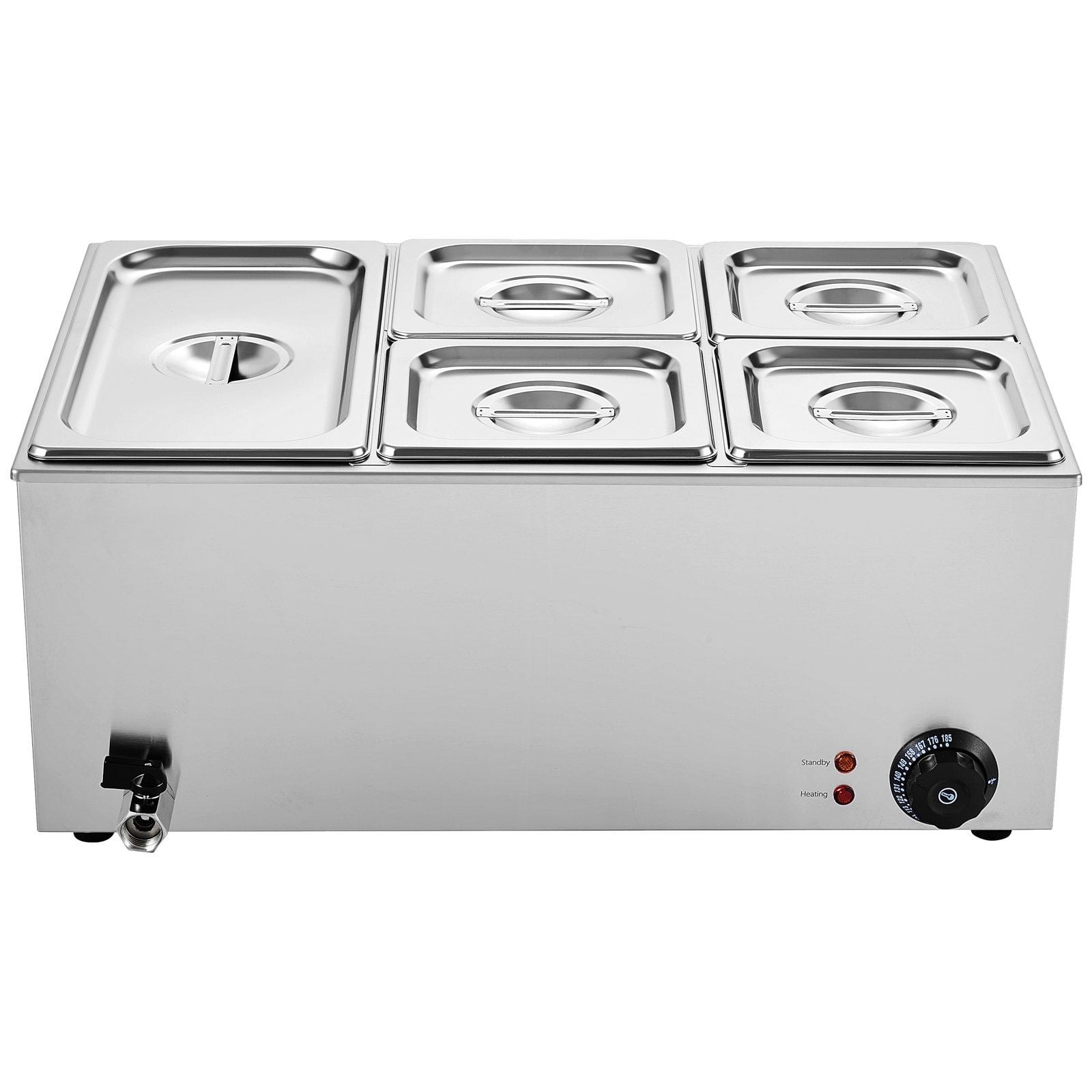 Commercial electric food heater with 15.3QT Bain Marie's 5-dish self ...