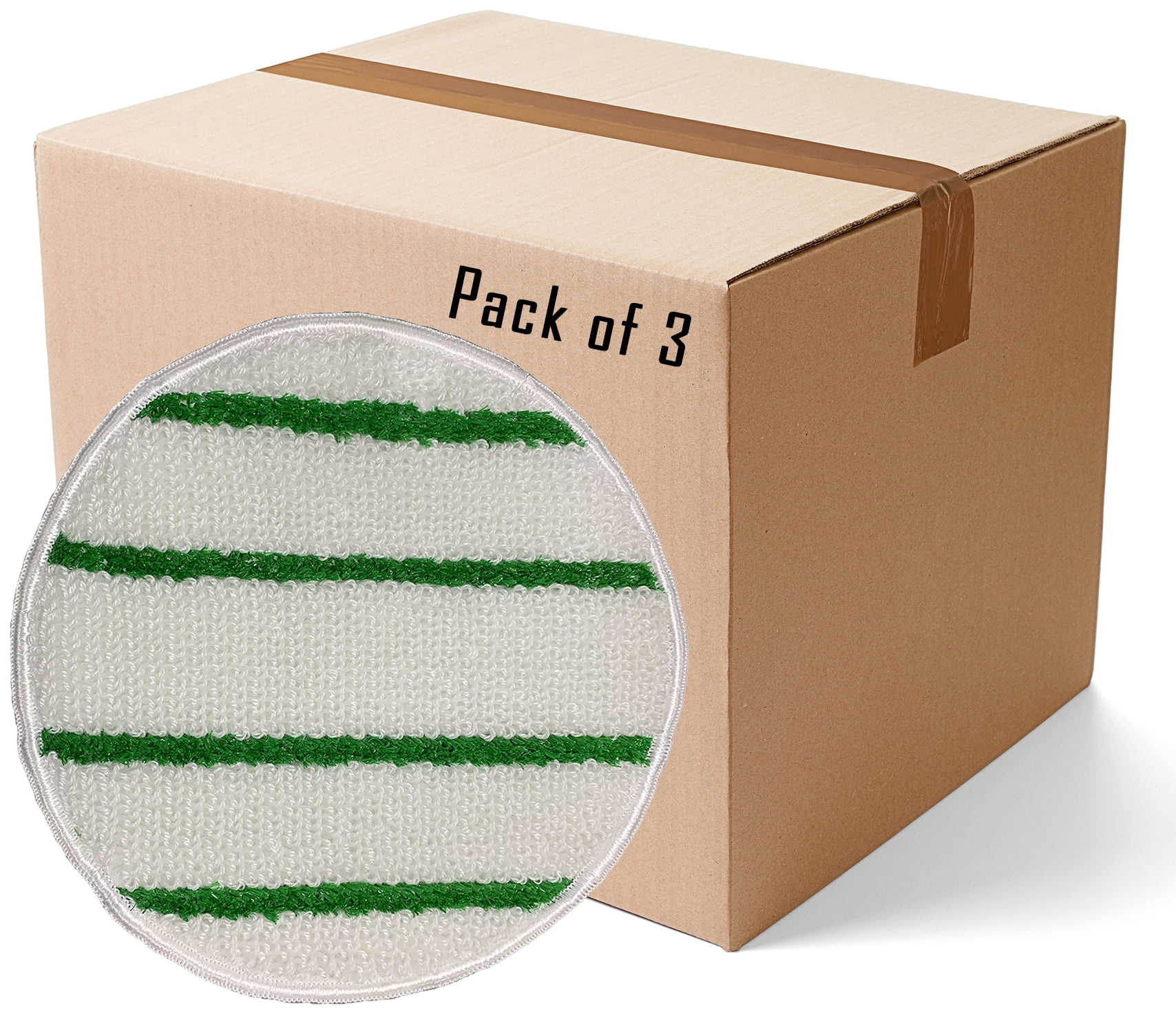 Commercial grade low-profile synthetic carpet bonnet with scrubber ...