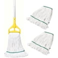 Commercial heavy-duty industrial mop, with long handle, 59-inch ring ...