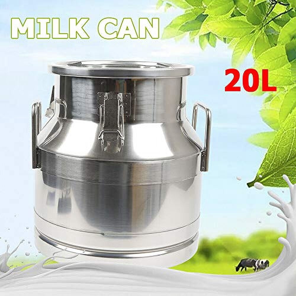 Commerical Stainless Steel Milk Can 20L Large Serving Milk Can Portable ...