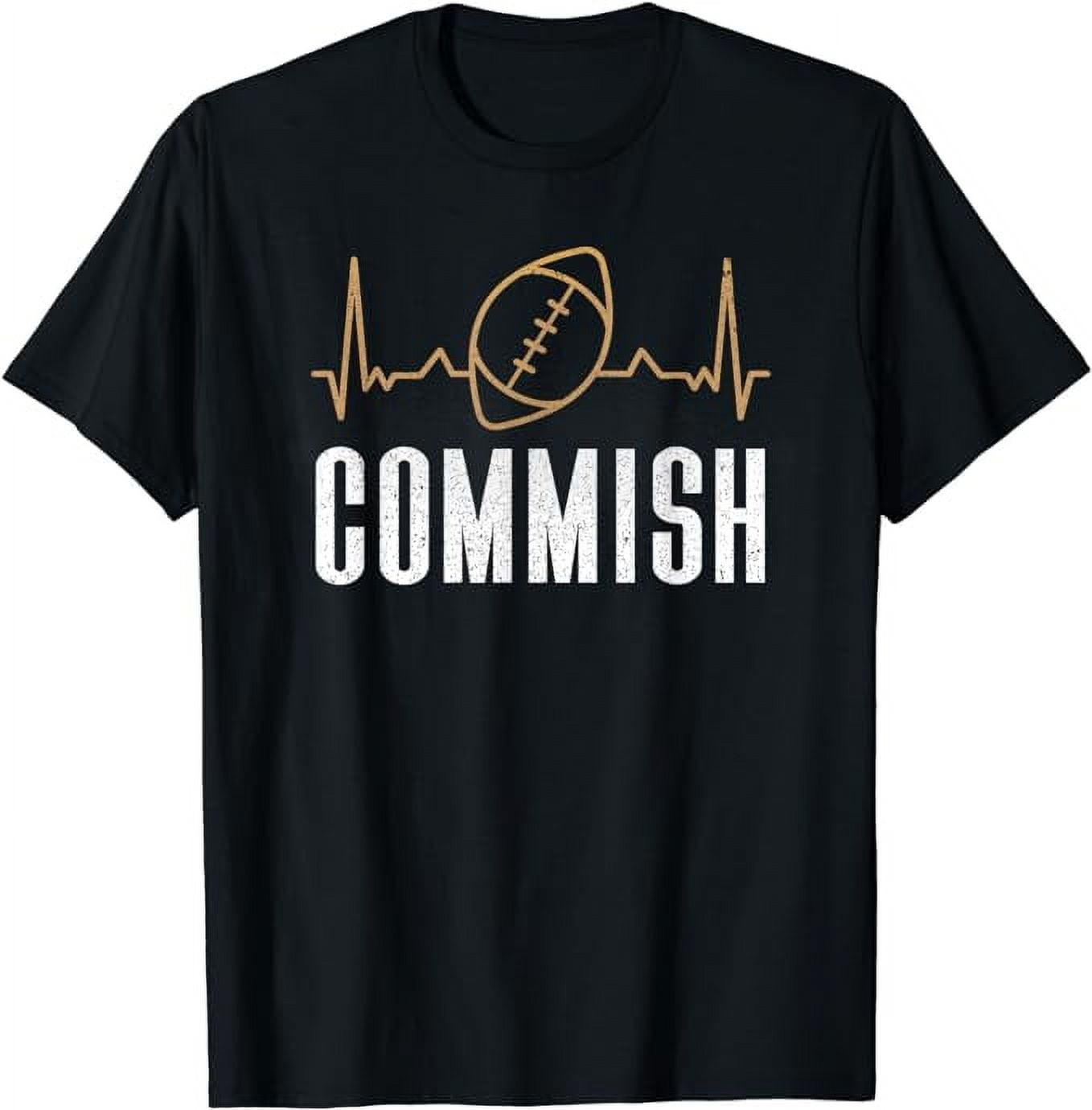 Commish | Draft Day Funny Fantasy Football T-Shirt - Walmart.com