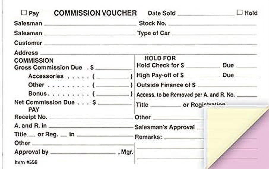 Commission Voucher Gross/Net - Walmart.com