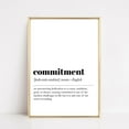 Commitment Definition Print, Home Office Wall Art, Entrepreneur Gift ...