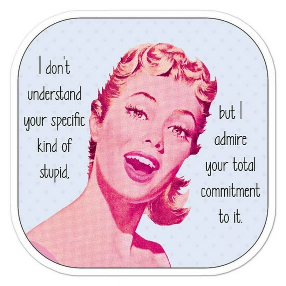Commitment To Stupid Sticker Indoor Outdoor Phone Decal Water Bottle ...