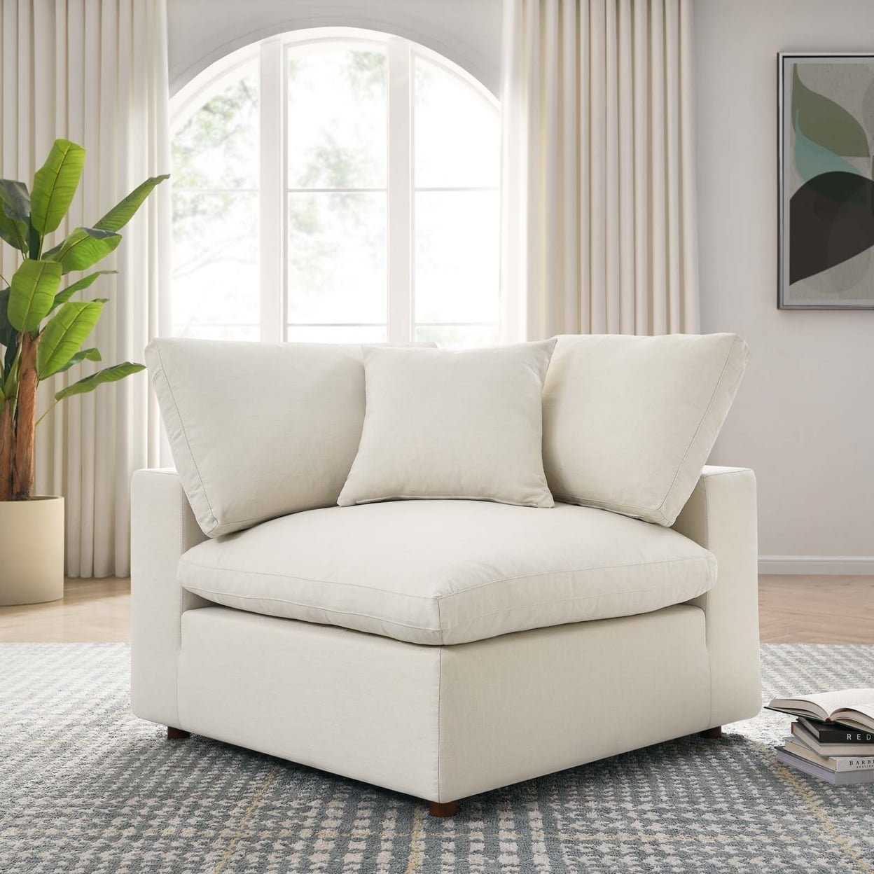 Commix Down Filled Overstuffed Corner Chair-EEI-3319 - Walmart.com