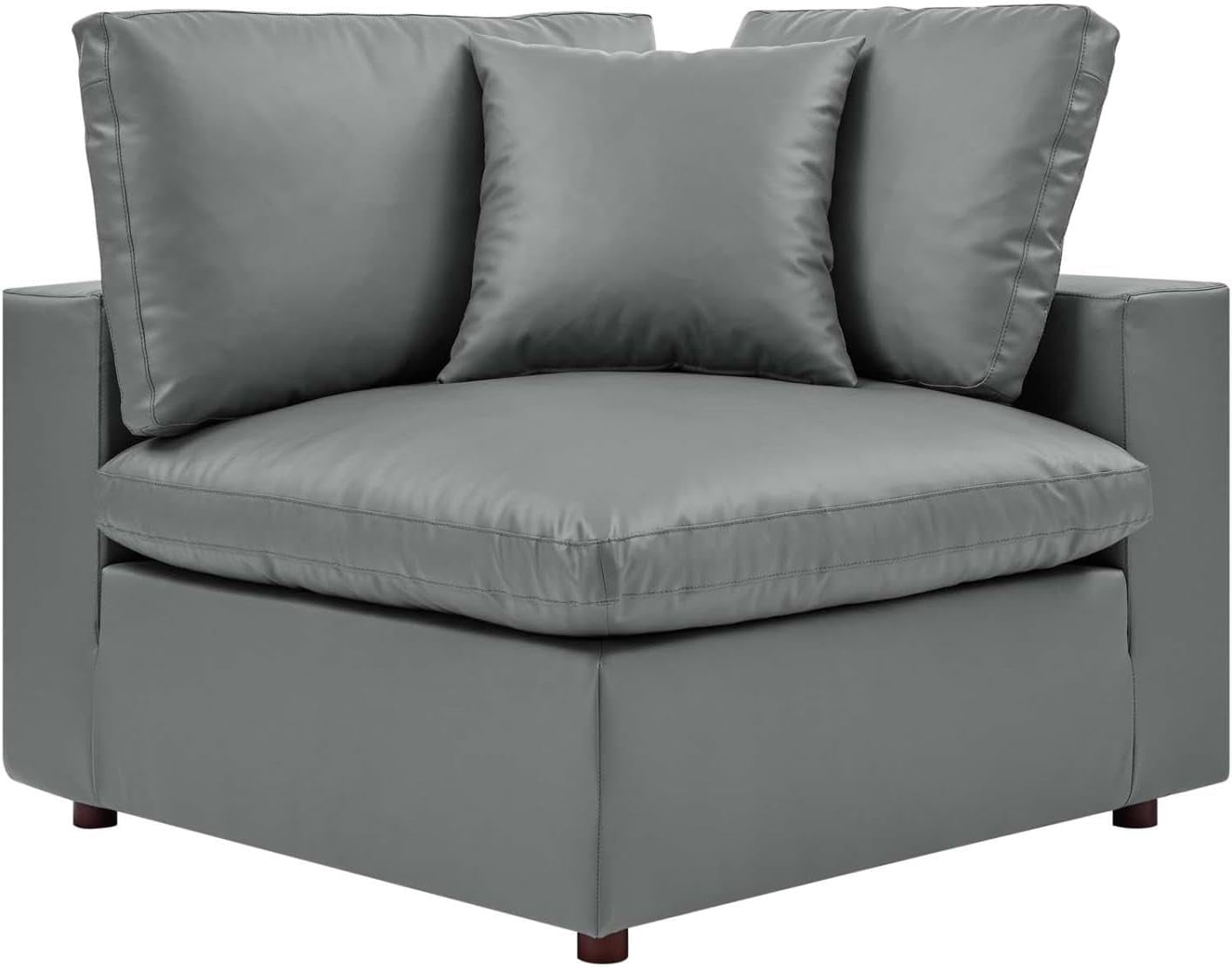 Commix Down-Filled Overstuffed Upholstered Sectional Sofa Armless Chair ...