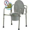 Deluxe Steel Commode for Seniors, Handicap, Elderly - Portable ...