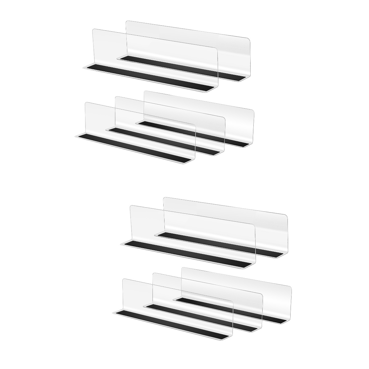 Commodity Divider Acrylic Shelf Dividers Set of 2 Partition Plate Clear ...