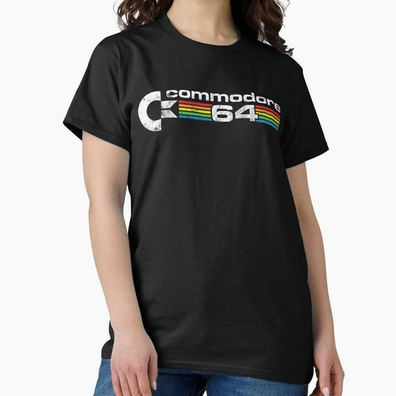 Commodore 64 Funny Retro Logo M4138 T-Shirt, for Men and Women, Up to ...