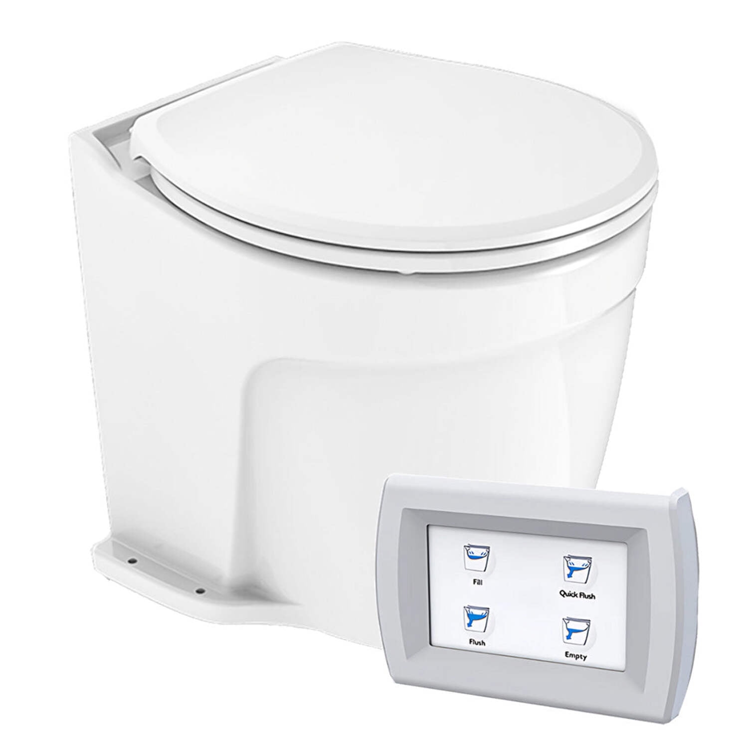 Commodore Deluxe Flush Electric Toilet w/Solenoid Valve - Fresh Water ...