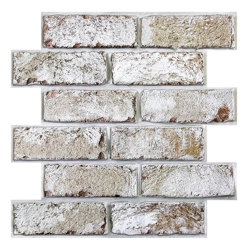 Commomy 10 Pcs 3D Faux Brick Wall Panels-Peel and Stick DIY Self ...